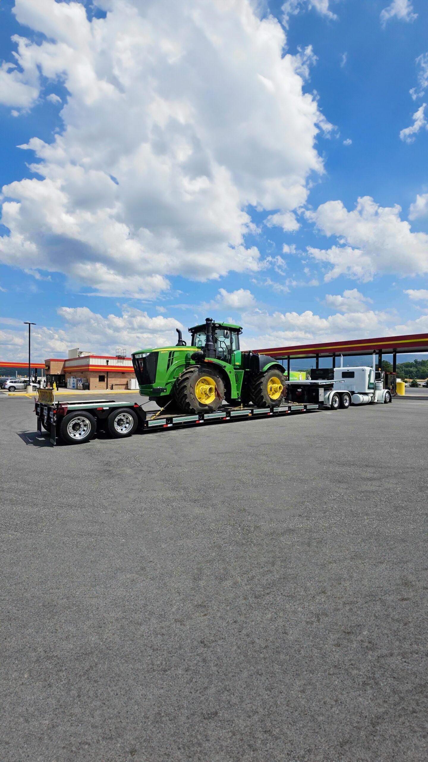 Tractor Transport. Farm Equipment Shipping Company Atlantic Project Cargo